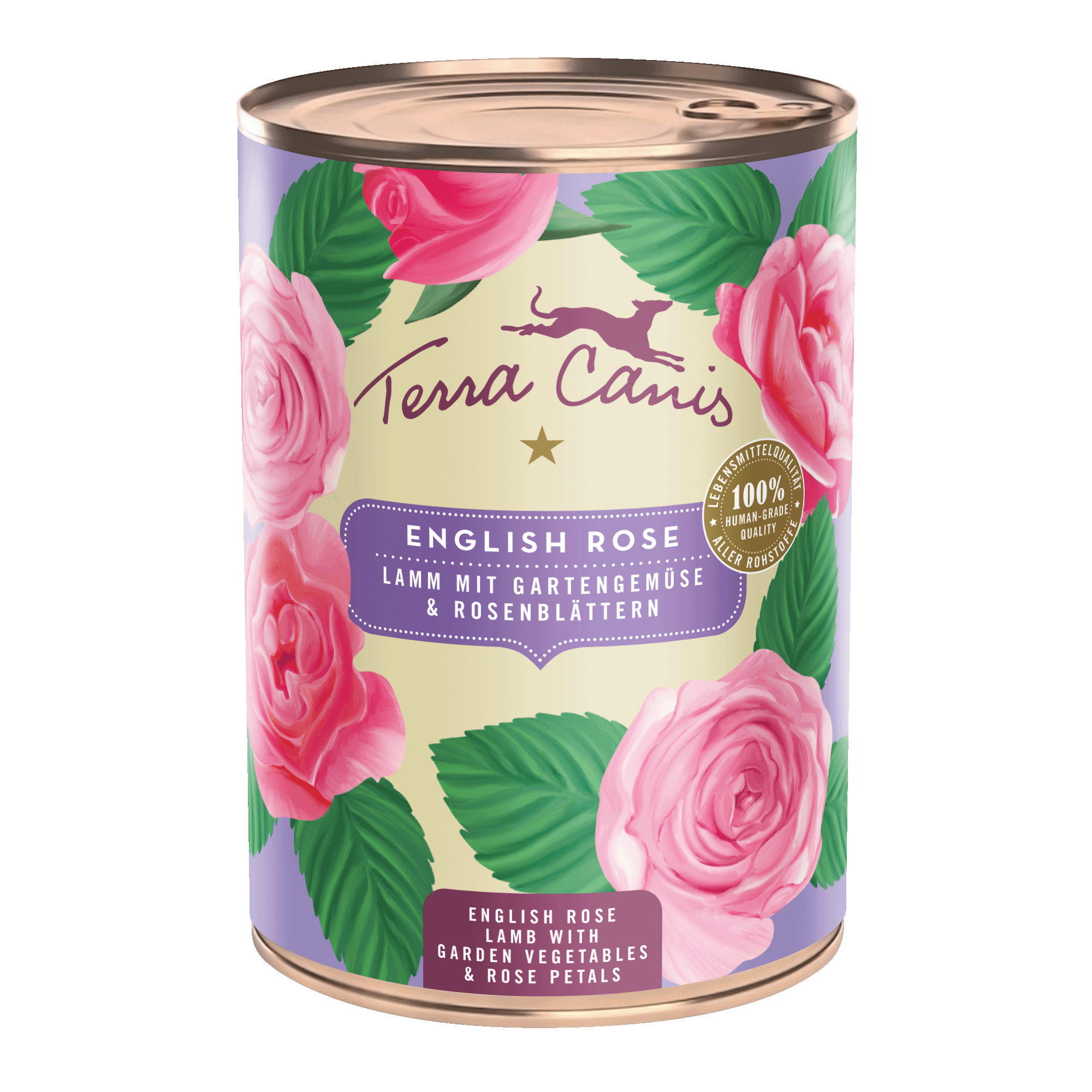 Terra Canis Flower Menü Englische Rose: Lamm mit Gartengemüse und ...